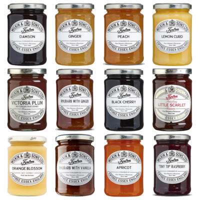 Tiptree Jam Jar Lemon Black Cherry Strawberry Plum Vanilla Tawy Wilkin ...