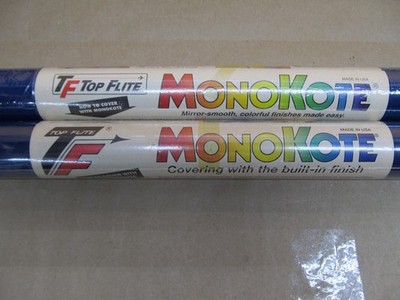 Two Six Foot Rolls of Top Flite Monokote - #TOPQ0207 - Insignia Blue | eBay