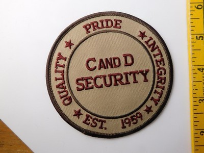C&D SECURITY EST 1959 GUARD OFFICER PATCH SHOULDER CREST POLICE ...
