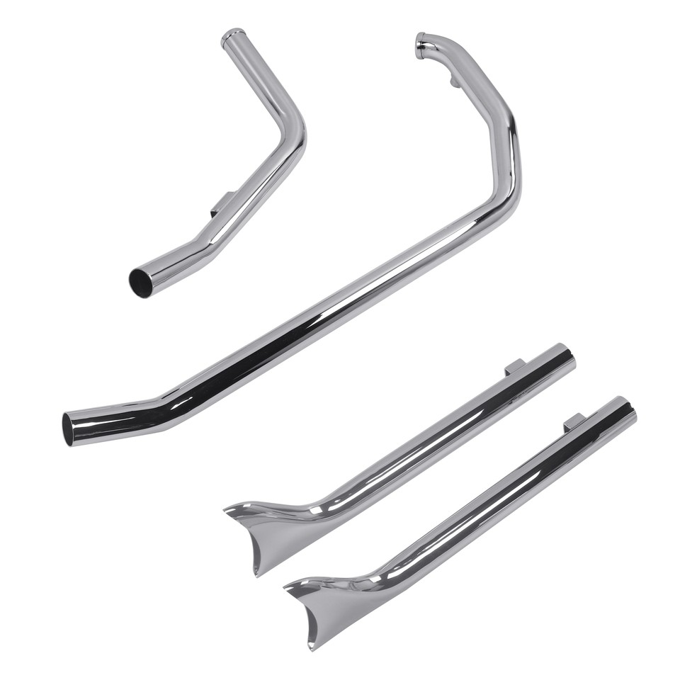 Fishtail Upsweeps for 86-17 Narrow Tire Harley Softail Exhaust Pipes ...