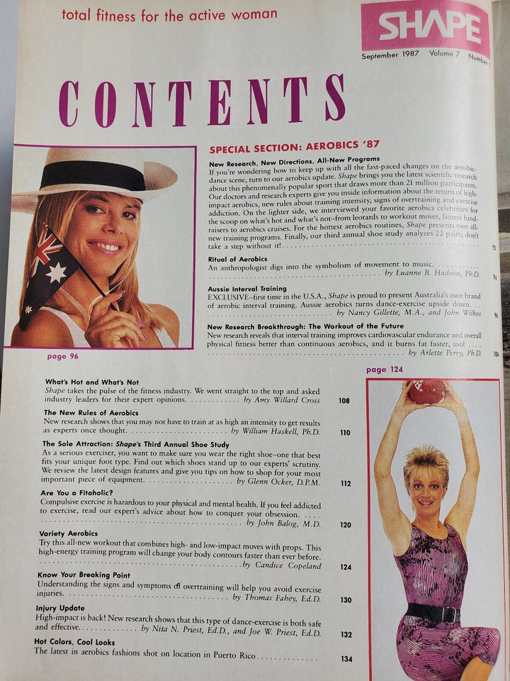 9/1987 Joe Weider's SHAPE magazine Dana Sparks CINDY CRAWFORD Howie ...