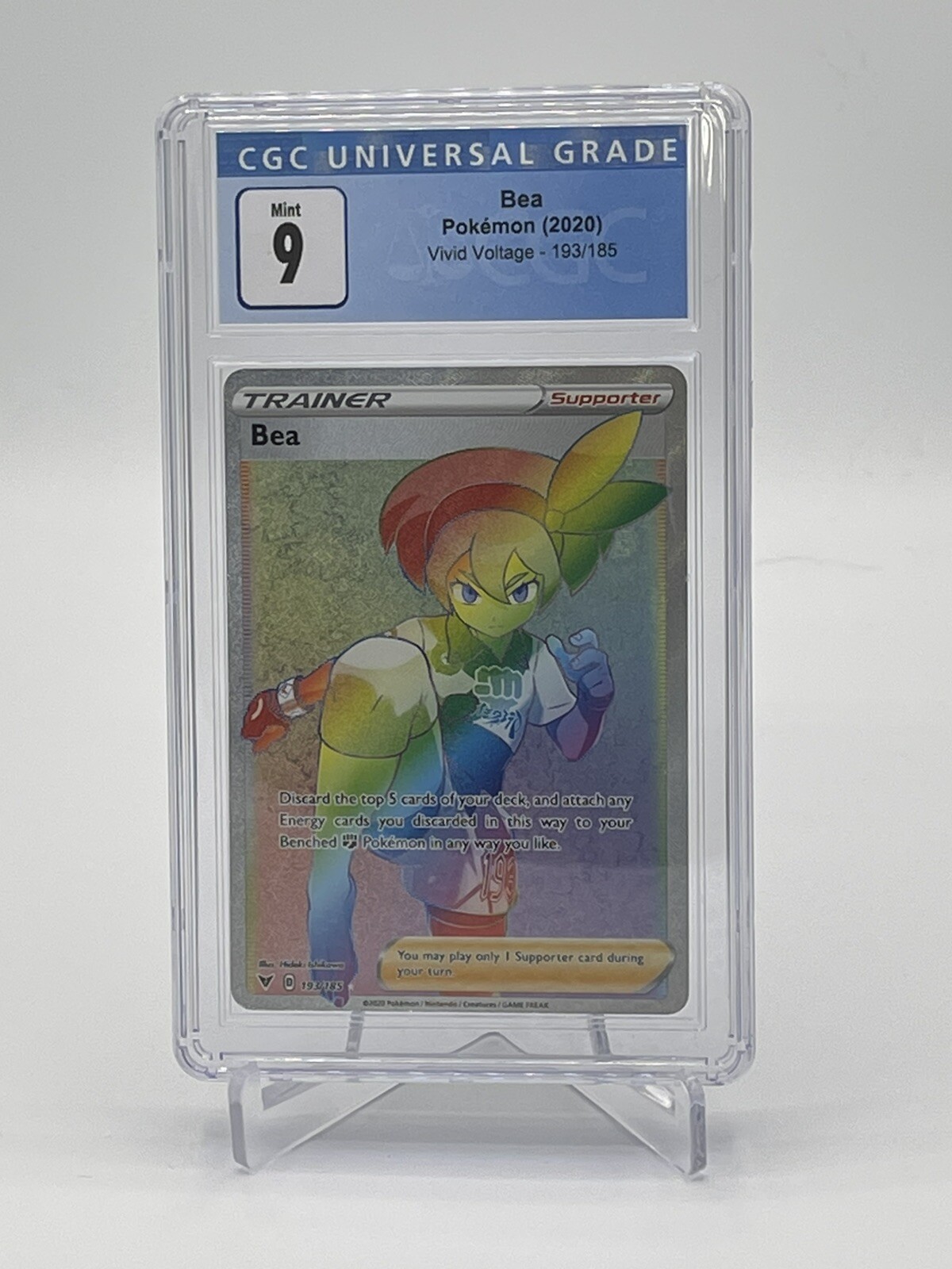 Pokemon trainer BEA RAINBOW secret rare CGC 9 Mint- Vivid Voltage (PSA ...
