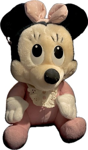 Vintage 1984 Disney Baby Minnie Mouse Plush Toy - 7" Pink Stuffed ...