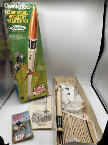 Vintage 1977 Estes Model Rocketry Starter Kit Challenger -1 AS IS FOR ...