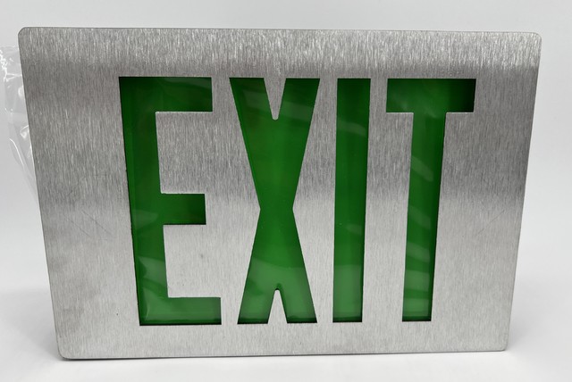 Lithonia Lighting Le S W 1 R El N Exit Sign With Battery Backup 1.3w ...