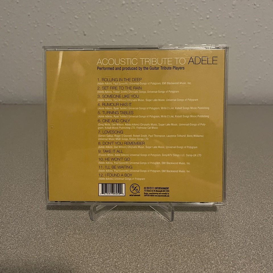 Acoustic Tribute to Adele CD 2012 *DISC IS MINT* 707541962599| eBay