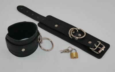 Sexy Leather Restraints Bedroom Hand Cuffs Toys Fancy Dress Kinky ...