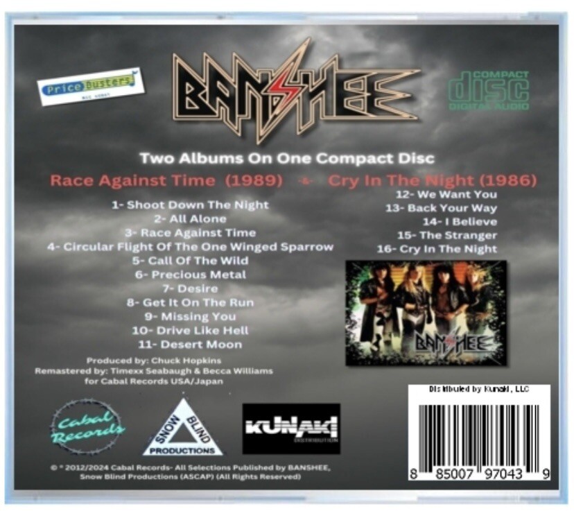 Banshee Double Album “Race Against Time” / “Cry In The Night” CD +free Streaming | eBay