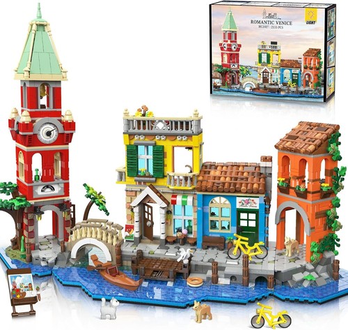 Venice Main Street Building Set, 2155PCS City Riverside House Building ...