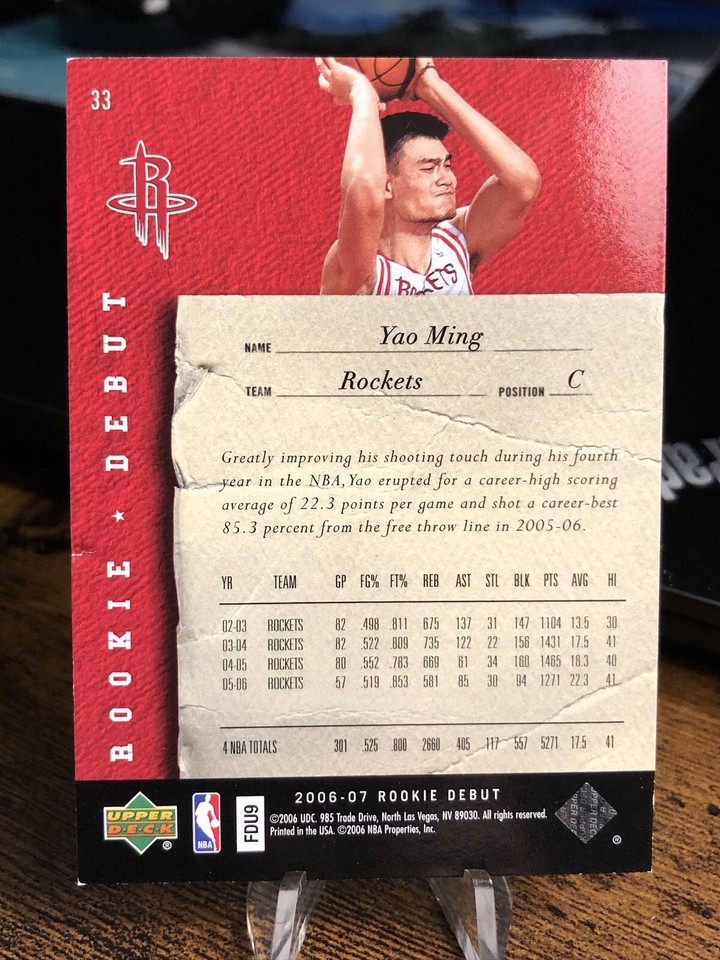 2006-07 Upper Deck Rookie Debut Yao Ming #33 Houston Rockets | eBay