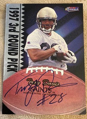 1997 Pro Line II Memorabilia Rookie Auto Troy Davis #TRDA Rookie Auto ...