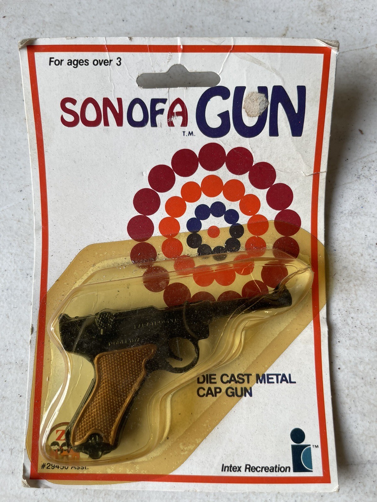 Paratrooper Cap Gun Pistol Toy Model 1117 Hong Kong 3.5” x 2" Vintage ...