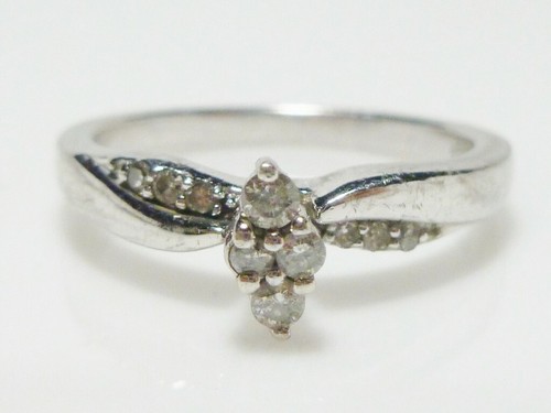 PLATINAIRE STERLING SILVER PLATINUM DIAMOND SK9 WEDDING ENGAGEMENT RING ...