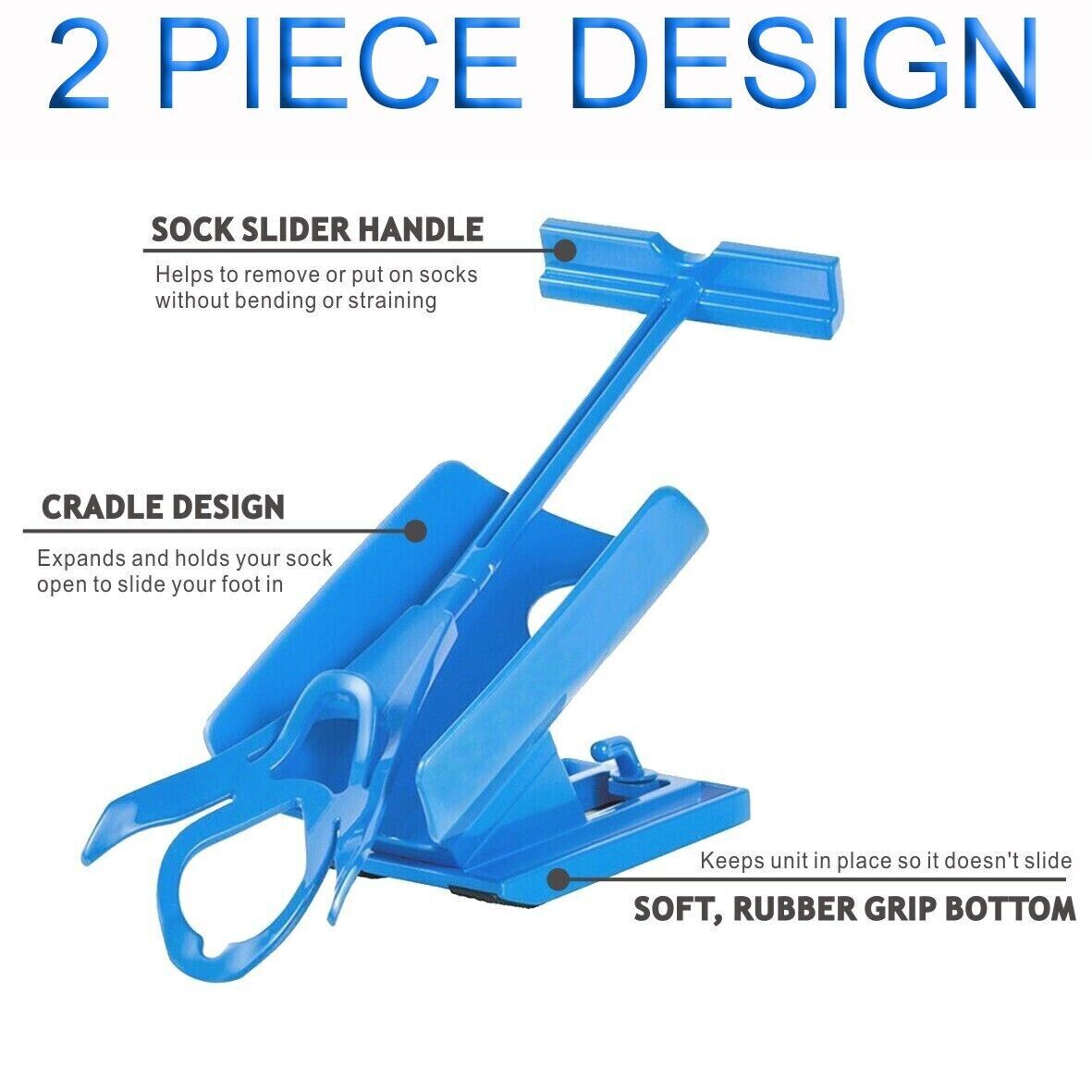 Sock Helper Stocking Aid Easy Put On Dressing Mobility Disability Kit ...