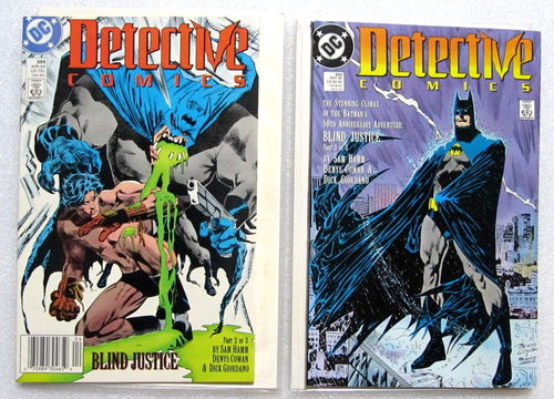 LOT - DETECTIVE COMICS BATMAN #599 & #600 1989 DC SAM HAMM & DENYS ...