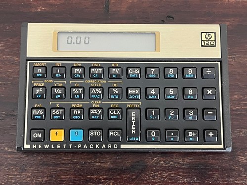 Hewlett Packard Vintage HP 12C Financial Calculator With Slipcase | eBay