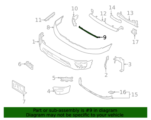 New Genuine Nissan Mask Front 626129FV0A / 62612-9FV0A OEM | eBay