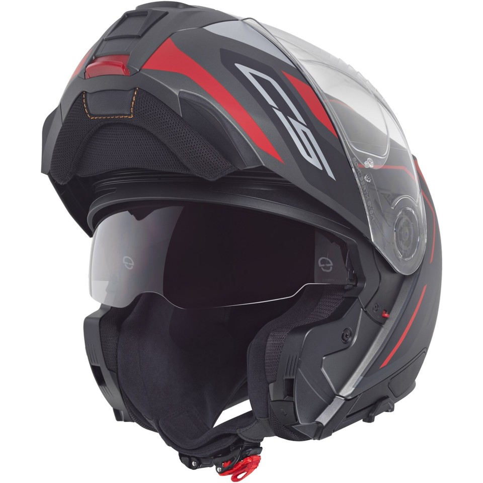 Casque de Moto 65 (XXXL) - Schuberth C5 Omega Modulable - Noir-Rouge ...