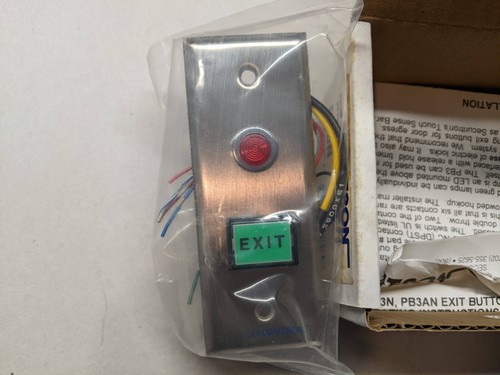 Securitron PB3N Push Exit Button with Red LED (NEW IN BOX) | eBay