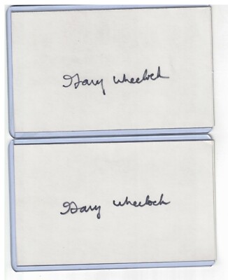 (2) GARY WHEELOCK INDEX CARD SIGNED 1977 SEATTLE MARINERS PSA/DNA ...
