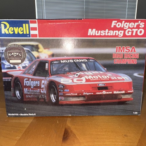 Folgers IMSA Mustang GTO Revell Plastic Model Kit 1:25 Scale #7154 New ...