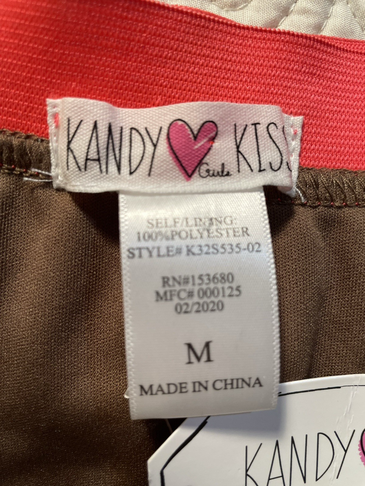 Kandy Kiss Girl's Skirt Size M Cheetah Pleated Mesh Lined NWT Pink ...