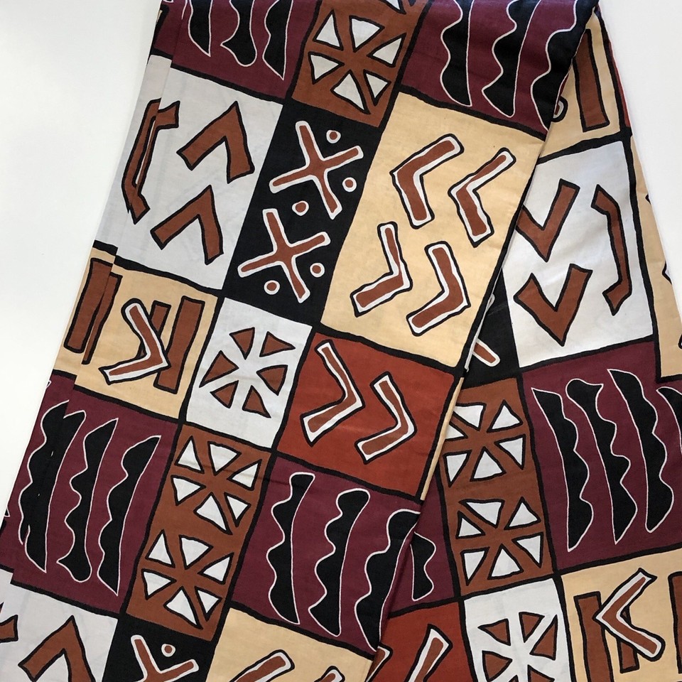African fabric, Ankara fabric, brown tribal print fabric, mudcloth ...
