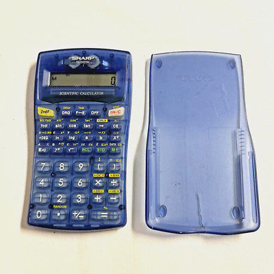 Sharp EL-501W Scientific Calculator With Cover - Clear Blue - New ...