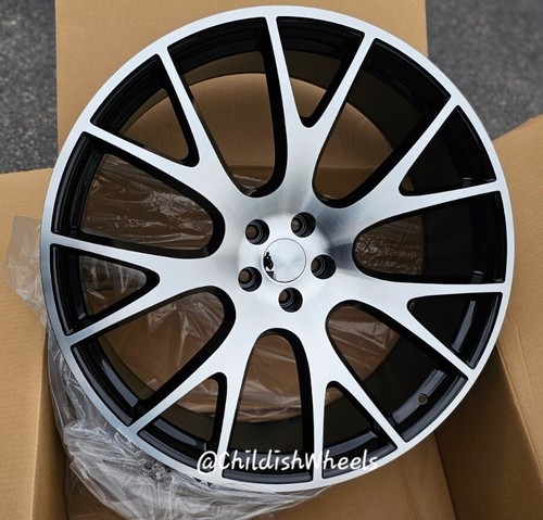 24" Inch Black Machined Replica 218 Hellcat Wheels Rims 5x115 5x4.5 ...