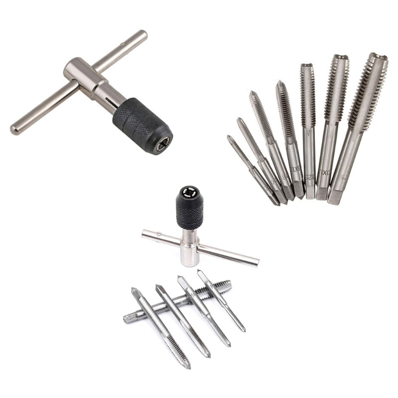 T Type Thread Tap Reamer Metric Hand Taps Drill Bit Set Screw Hole ...