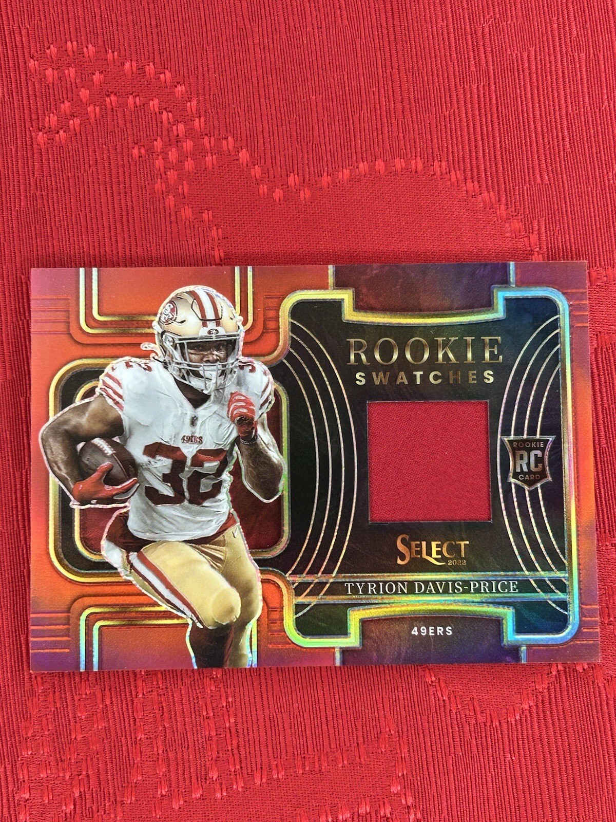 2022 Select Tyrion Davis-Price Rookie Swatches Red Prizm Patch RC #RSW ...