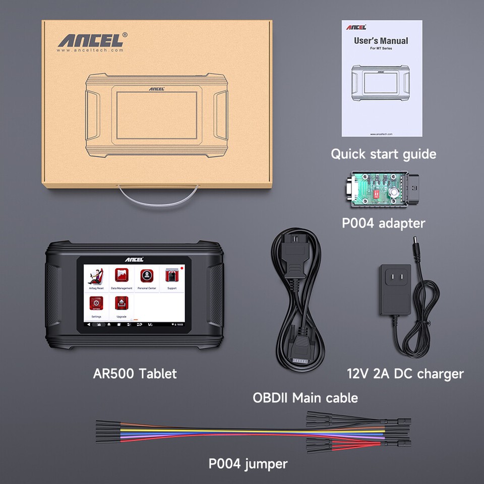 Ancel AR500 Car OBD2 Scanner SRS Clear Airbag Module Repair Read EEPROM ...