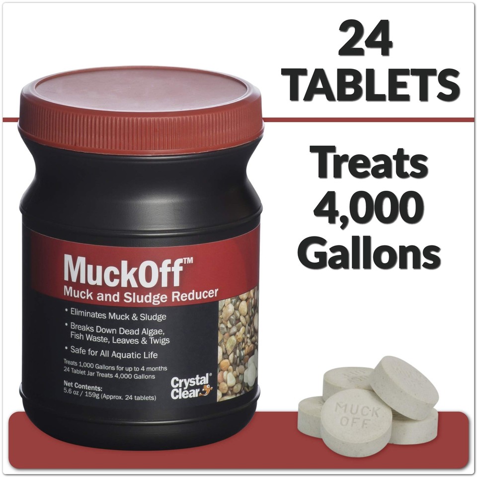 CrystalClear MuckOff, Natural Pond Muck Remover, Clears Away Muck ...