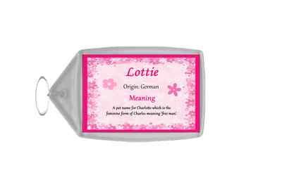 Lottie Personalised Name Meaning Keyring | eBay UK