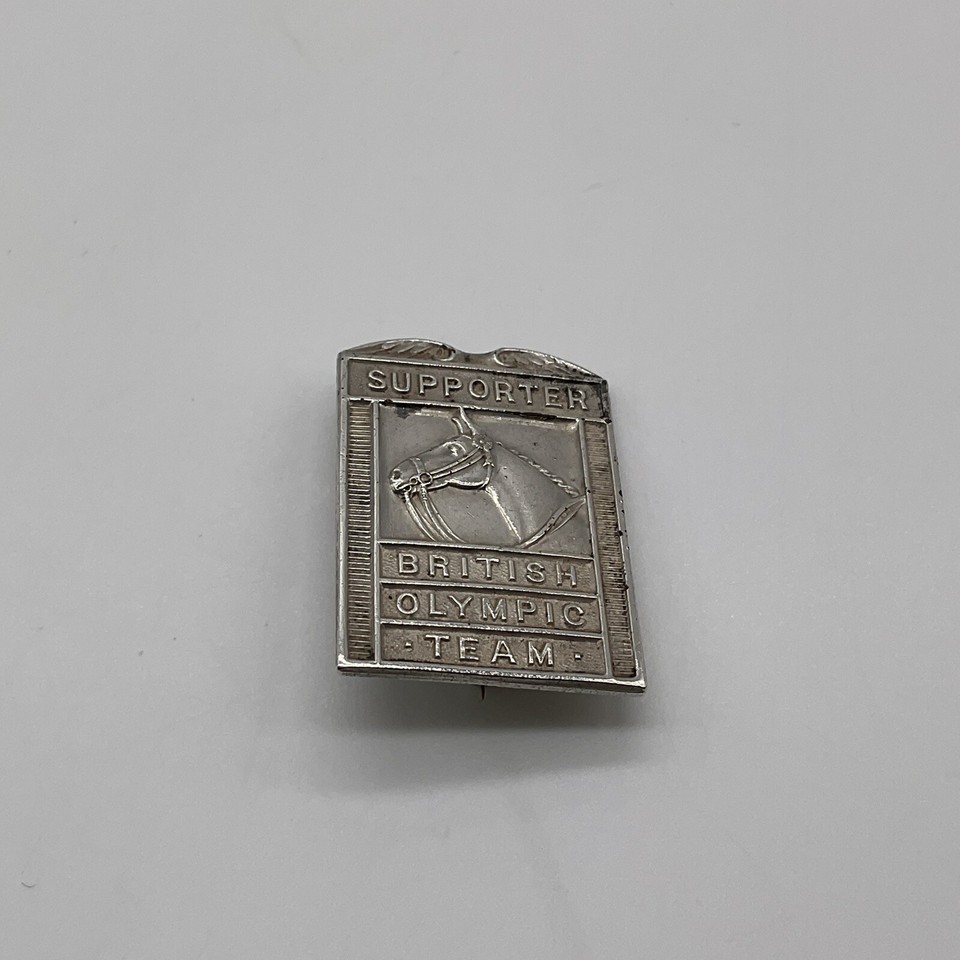 Vintage British Olympic Team Supporter Equestrian Horse Lapel Badge ...