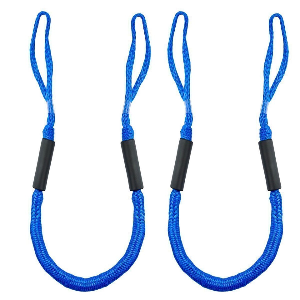 2 Pack Marine Bungee Dock Line Boat Mooring Rope Anchor Cord Stretch ...