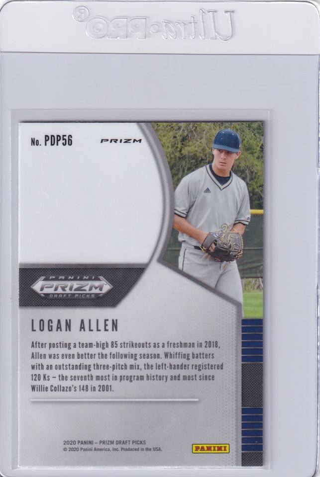 2020 PRIZMS SILVER RC LOGAN ALLEN CLEVELAND INDIANS PARALLELS PRIZM ...