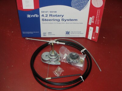 STEERING CABLE KIT SS14711 11FT 4.2 ROTARY HELM SH4910P BEZEL SB27150P ...