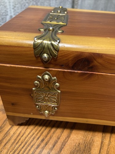 Wood Box Mini Cedar Chest with Hinged Lid and Latch | eBay