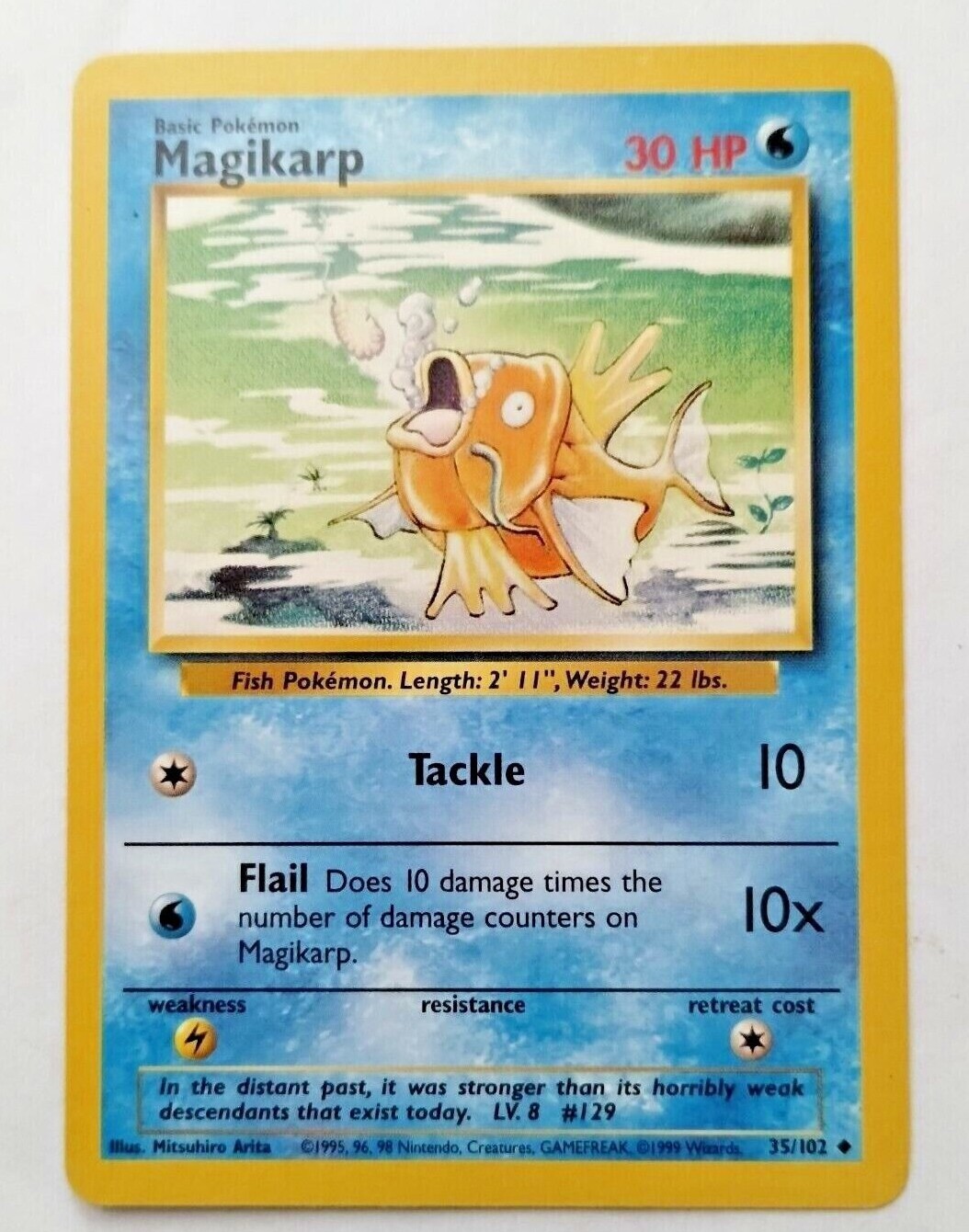 Pokémon TCG Magikarp Base Set 35/102 Regular Unlimited Uncommon ...