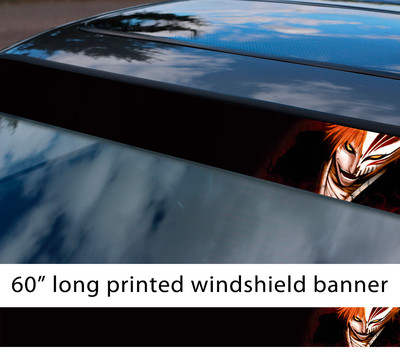60" Ichigo Shinigami Manga Anime Printed Strip Graphic Windshield Vinyl ...