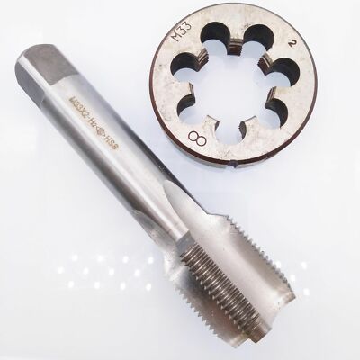 New 1pc HSS M33 x 1.5mm Tap & M33 x 1.5mm Die Metric Thread Right Hand ...