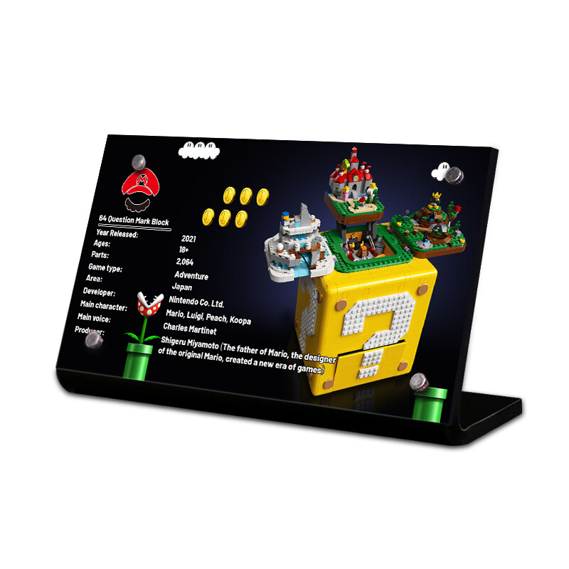 Display Plaque stand for LEGO 71395 Question Mark Block, MP181 | eBay