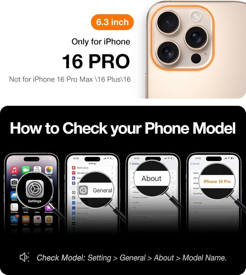 TORRAS Magnetic Slim Fit for iPhone 16 Pro Case 6.3 inch, Ultra-Thin 16 Pro Case | eBay