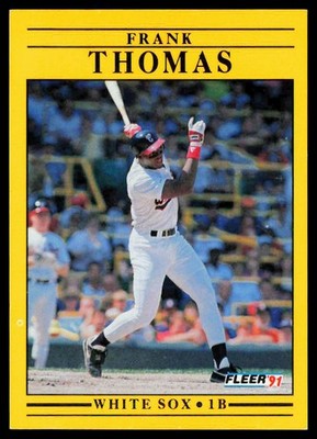 1991 Fleer #138a Frank Thomas Chicago White Sox | eBay