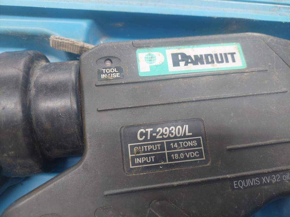 PANDUIT BATTERY POWERED HYDRAULIC CRIMPING TOOL w/Battery ~ CT-2930/L ...