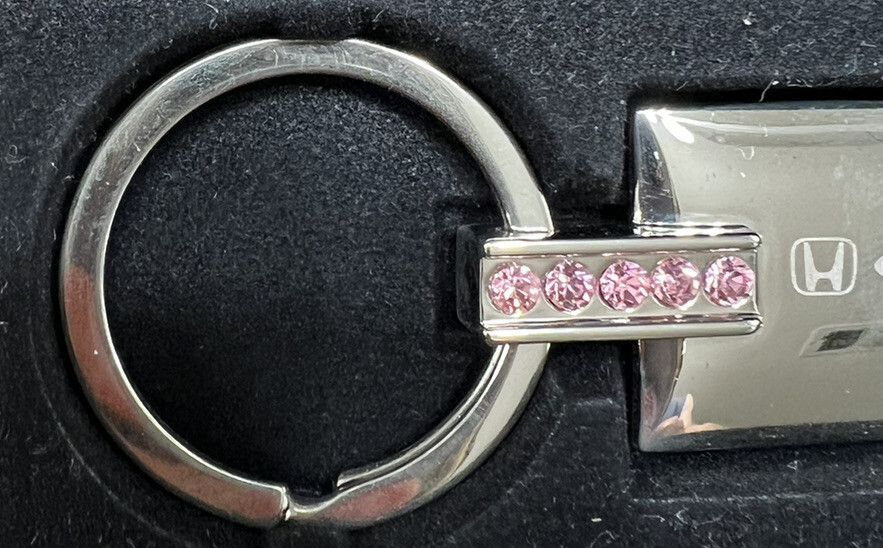 HONDA ODYSSEY Rectangular Silver Key Ring Pink Jewels NEW IN BOX | eBay