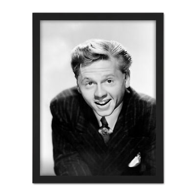 Portrait Movie Actor Mickey Rooney Photo Framed Wall Art Print 18X24 In ...