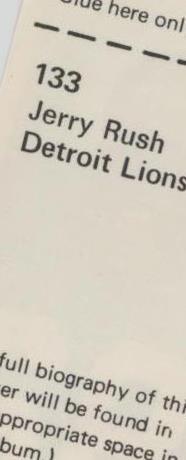 1972 The Wonderful World of Pro Football USA Player Stamps Jerry Rush ...