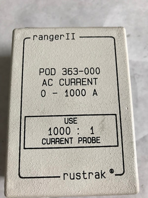 RUSTRAK RANGER II POD 363-000 DATA LOGGER AC CURRENT 0-1000A,P0D 363 ...